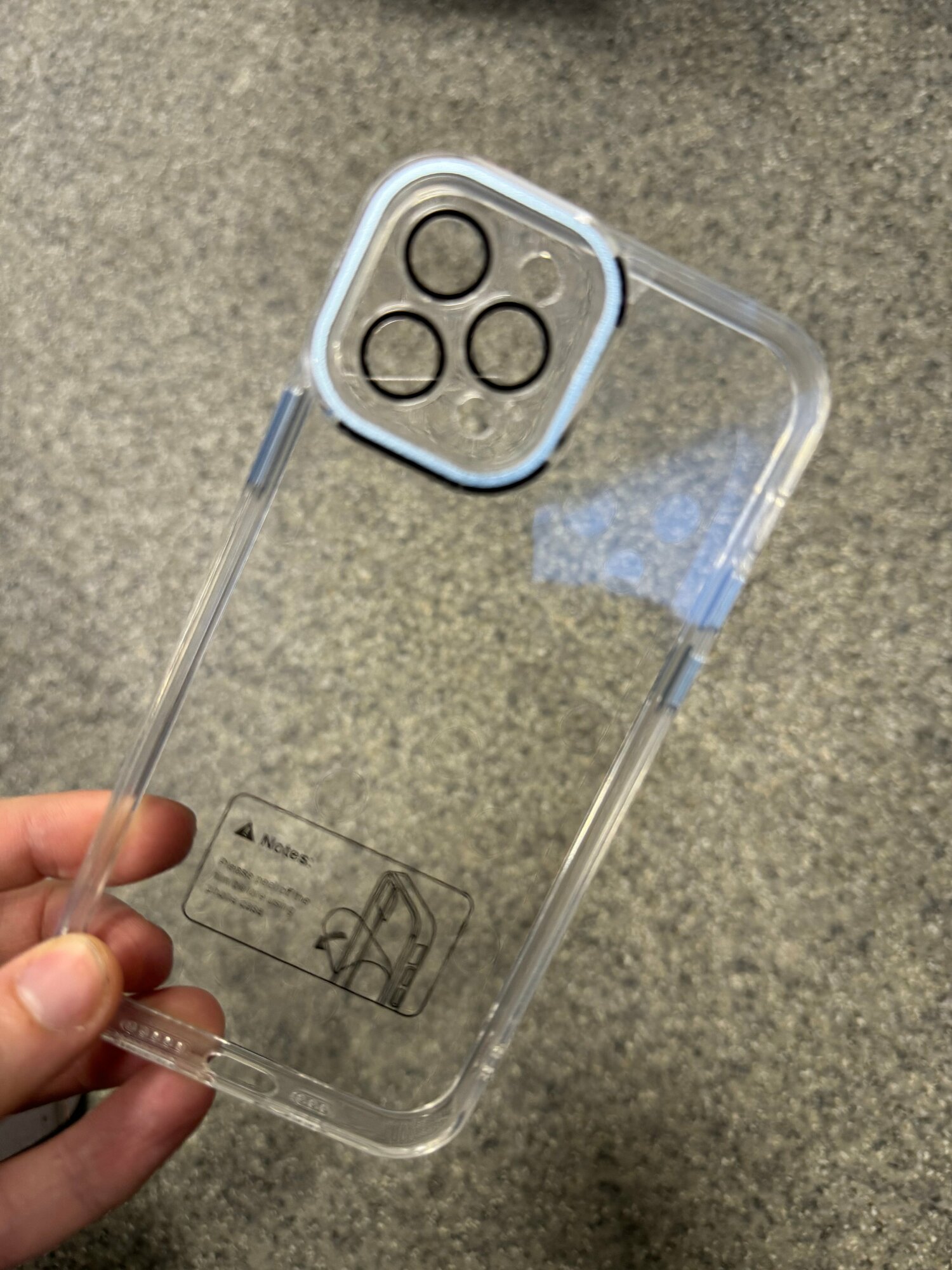 Чехол MyPads Кгud для iPhone 13 Pro тонкая пластиковая крышка с защитой задней камеры прозрачная голубая MyPads