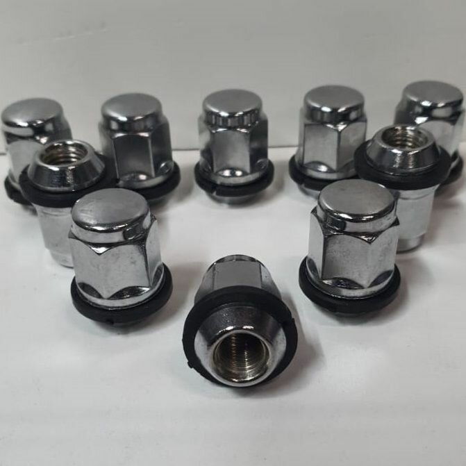 Гайка колёсная 12x1,5x35 HYUNDAI, конус, под 21 ключ, 10 штук