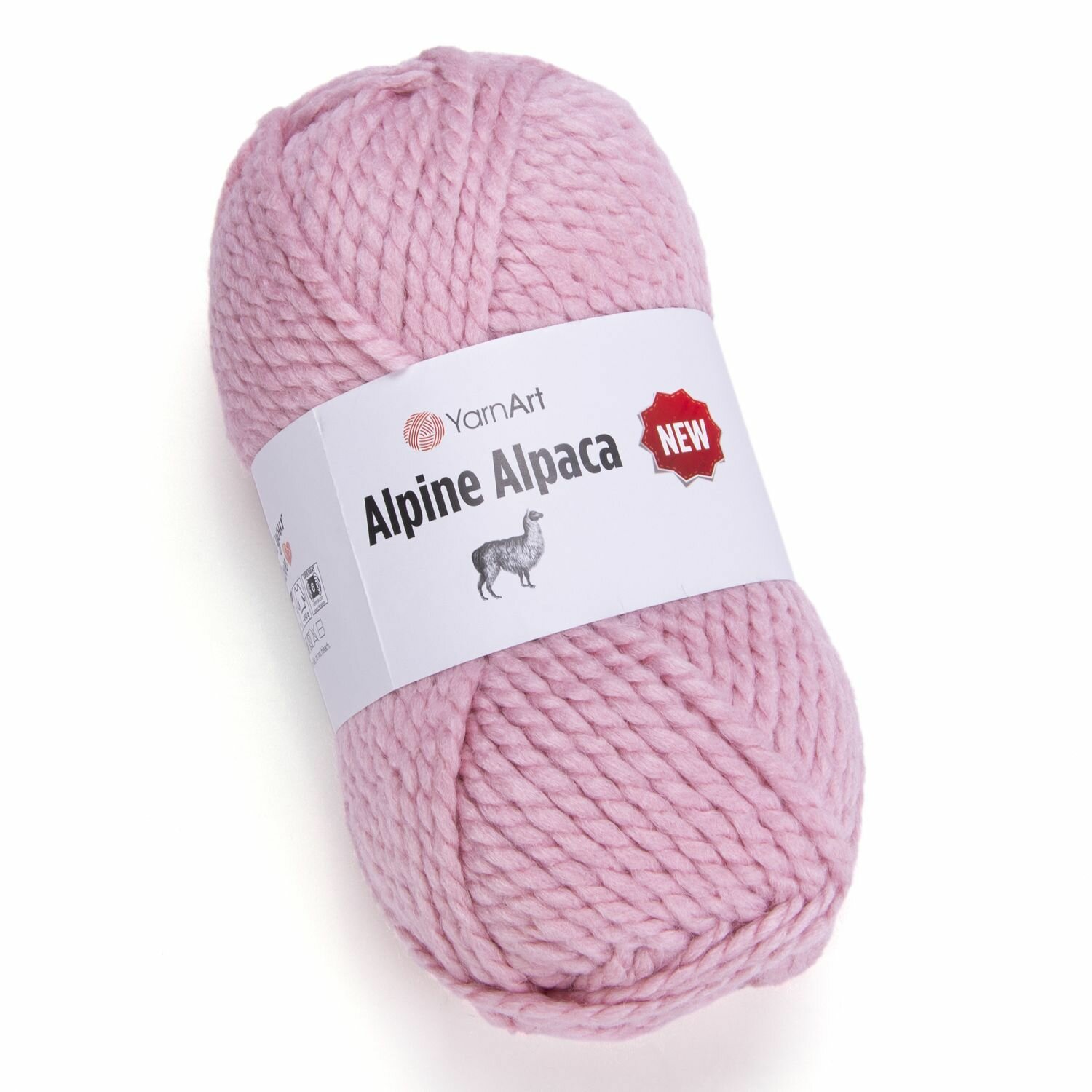 Пряжа Alpine Alpaca New YarnArt, розовый - 1445, 20% альпака, 20% шерсть, 60% акрил, 3 мотка, 150 г, 120 м.
