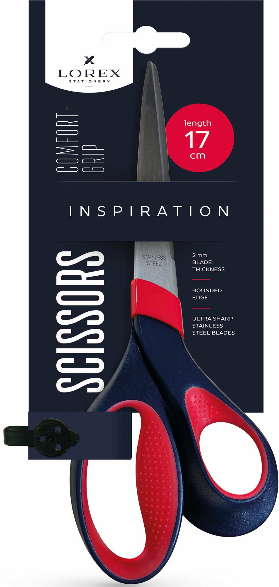 Ножницы офисные, с прорезиненными эргономичными ручками, 170 мм. (LXSCCG17-IS)