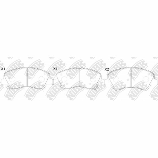 Колодки тормозные дисковые Nibk для HYUNDAI Solaris (11-) KIA Rio (11-) передние (4шт.)