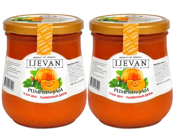 Джем из Тыквы IJEVAN, 600г х 2шт. Армения Иджеван