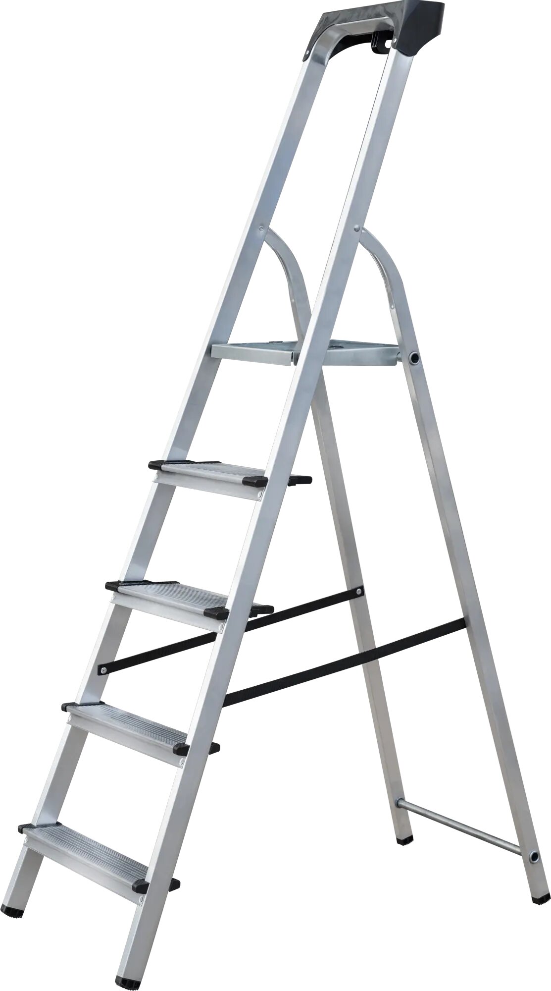 Стремянка алюминиевая Standers 5 ступеней, максимальная нагрузка 150 кг