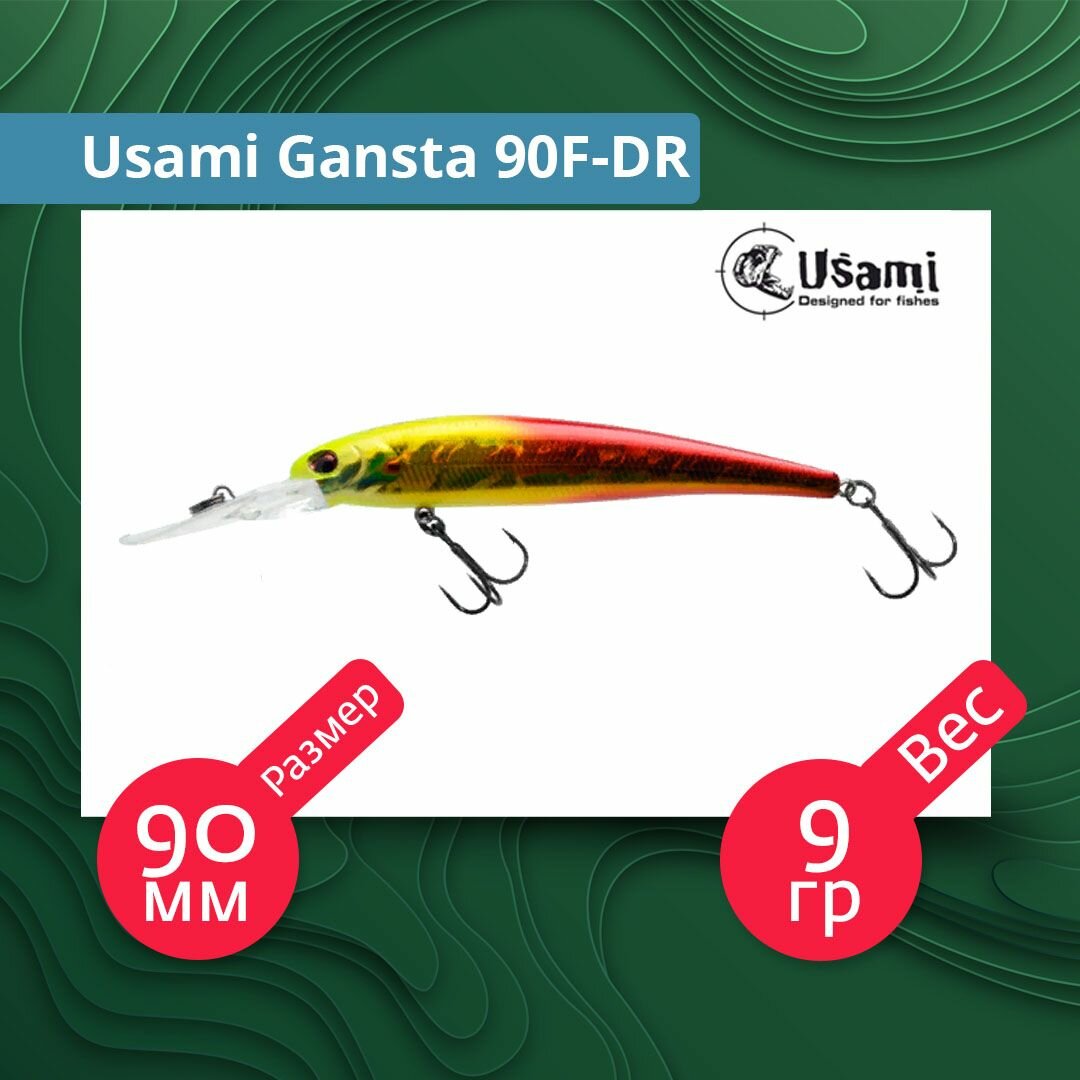 Воблер для рыбалки Usami Gansta 90F-DR цвет 685