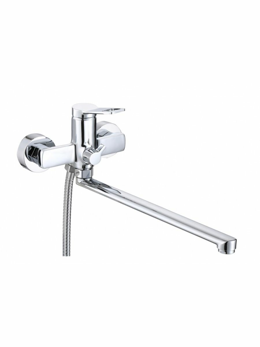 Смеситель для ванны Hansen, H22032, латунная сталь, с душем, поворотный излив