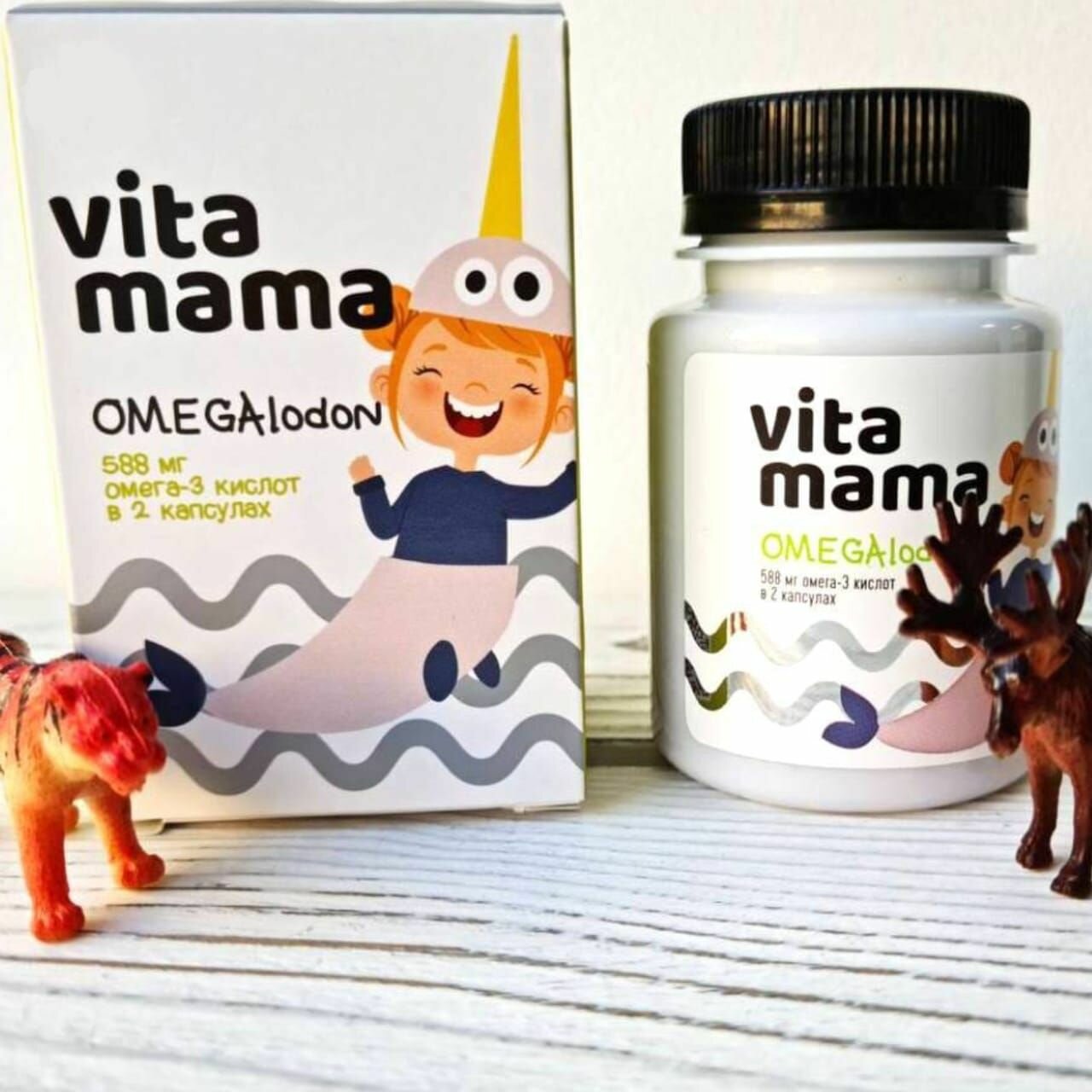 OMEGAlodon (мультифрукт), комплекс омега-3 кислотVitamama, 60 капсул