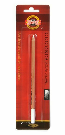 Мел художественный Gioconda "KOH-I-NOOR" 8801 в карандаше, блистер, белый