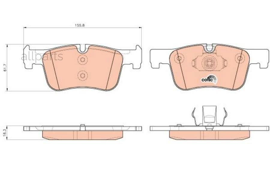 ZF RUSSIA GDB1934 ZFR Колодки передние для BMW 1-F20/F21 / 3-F30/F31/F34 / 4-F32/F33/F36 ZF Russia GDB1934 ZFR