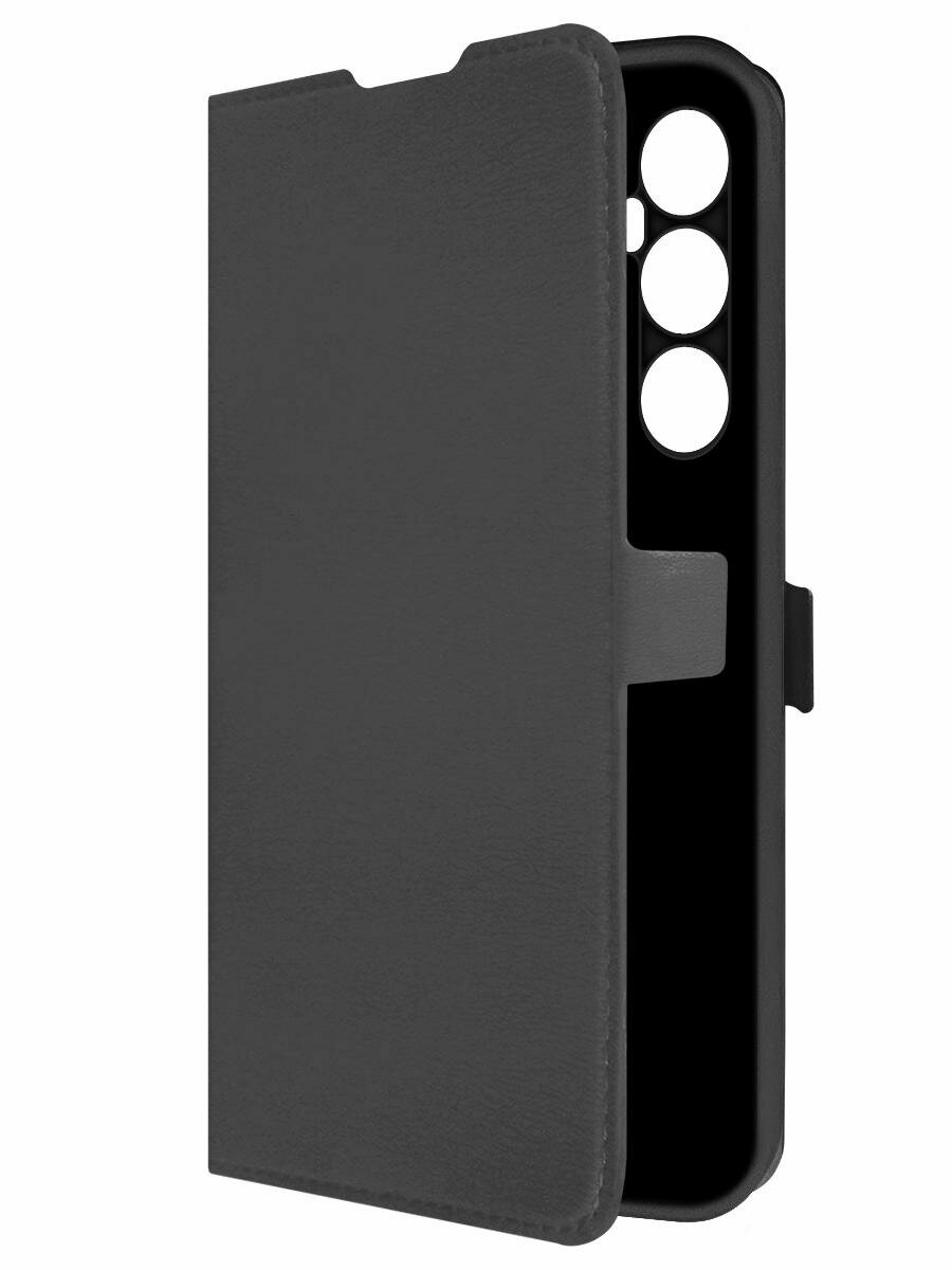 Чехол-книжка Krutoff Eco Book для Realme C65 черный, soft touch, искусственная кожа/полиуретан