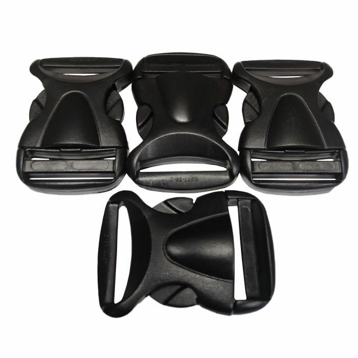 Застежка фастекс 40мм, чёрный (4 шт)