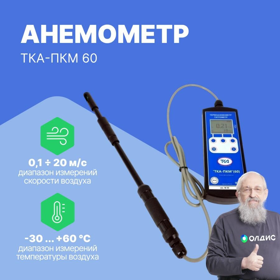 ТКА-ПКМ 60 Анемометр + Термогигрометр с поверкой