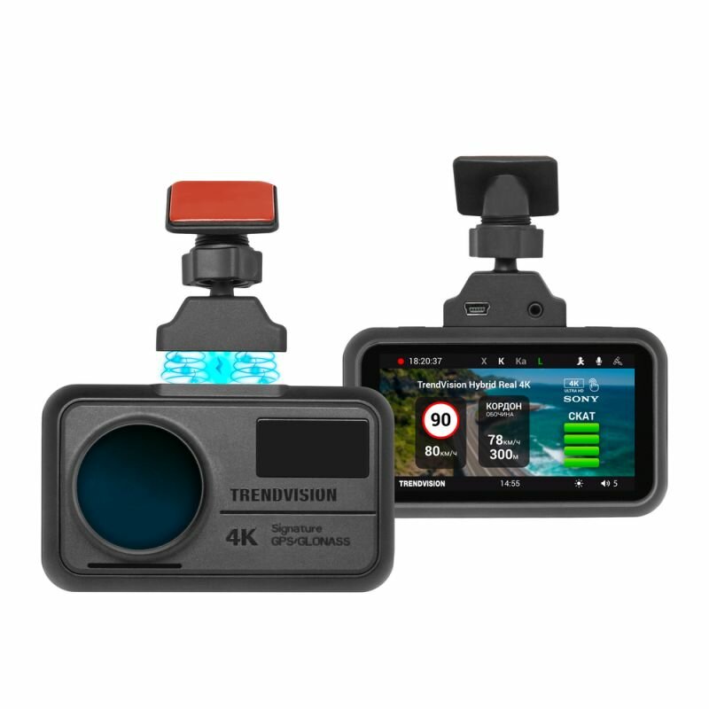 Видеорегистратор с радар-детектором TrendVision Hybrid Signature Real 4K GPS ГЛОНАСС 1 камера