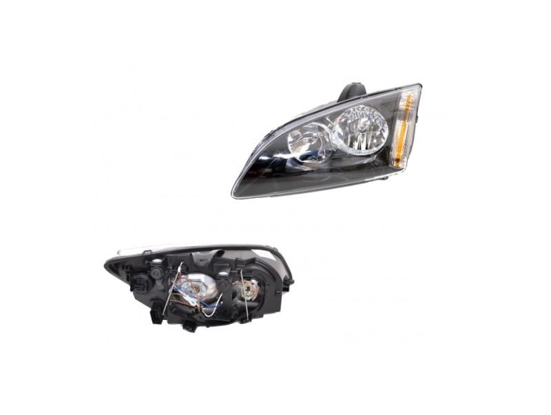 TYC 20-A964-A5-2Q (4B0881776M) фара левая черная / w5w / py21w / h7 / h1\ Ford (Форд) Focus (Фокус) II 1.4-2.5 04-06