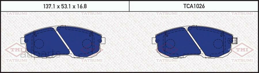 TATSUMI TCA1026 Колодки тормозные дисковые передние