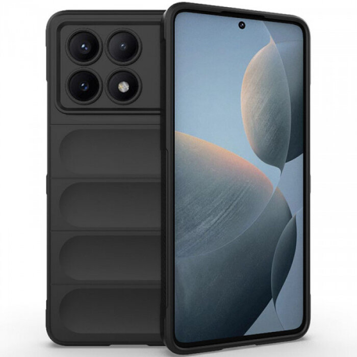 Flex Silicone Противоударный чехол для Xiaomi Poco X6 Pro 5G / Redmi K70E с защитой камеры и микрофиброй