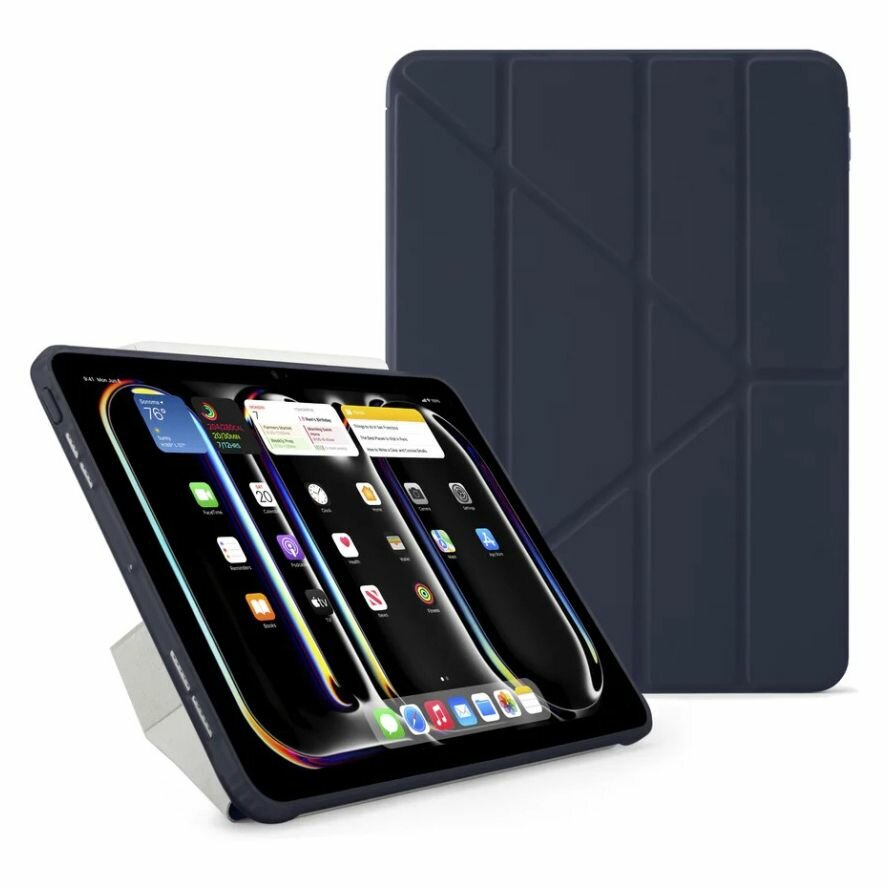 Чехол Pipetto для iPad Pro 11 (2024) Origami No1 Case, темно-синий