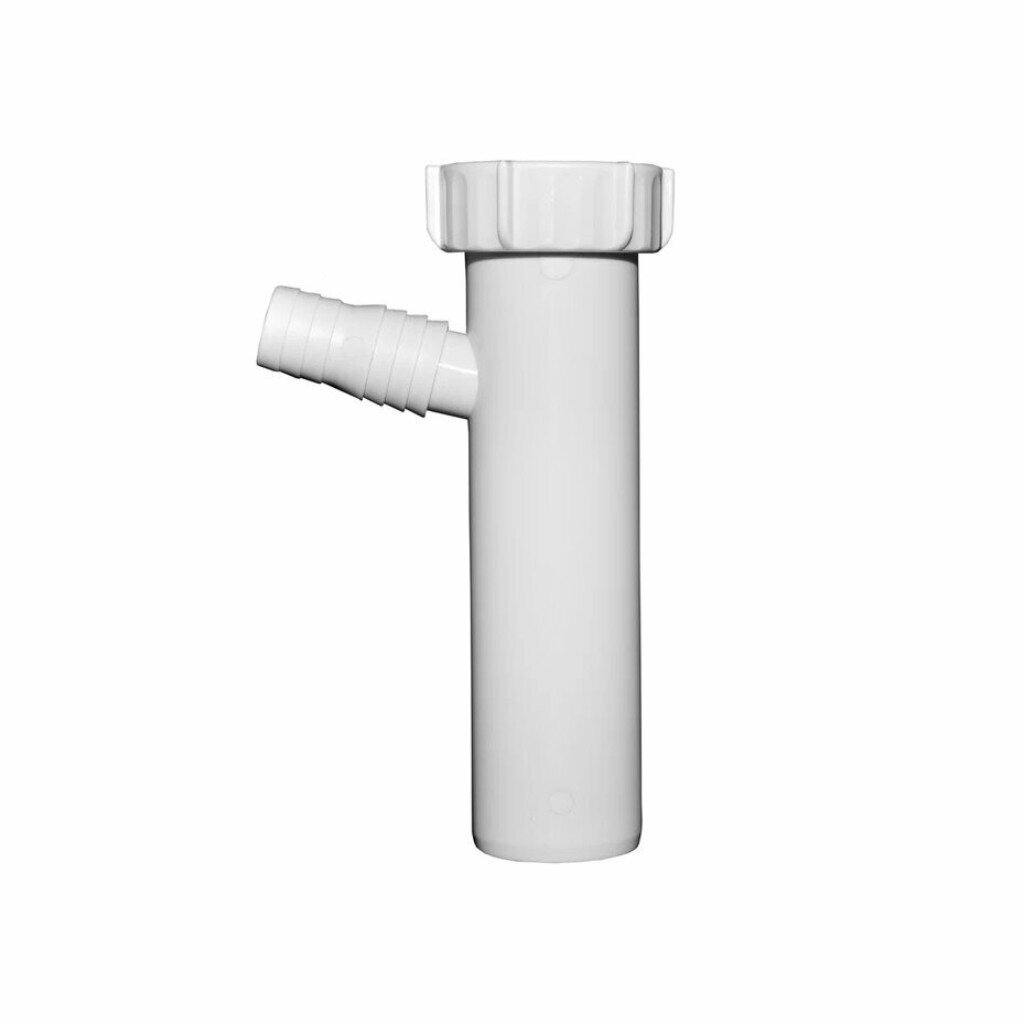 Патрубок для сифона, трубный, 1 1/2", полипропилен, белый, инкопласт, D1000W