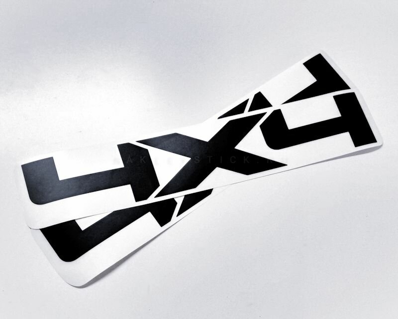 Наклейки 4Х4 на внедорожники Форд (Ford), пара виниловых наклеек чёрные матовые