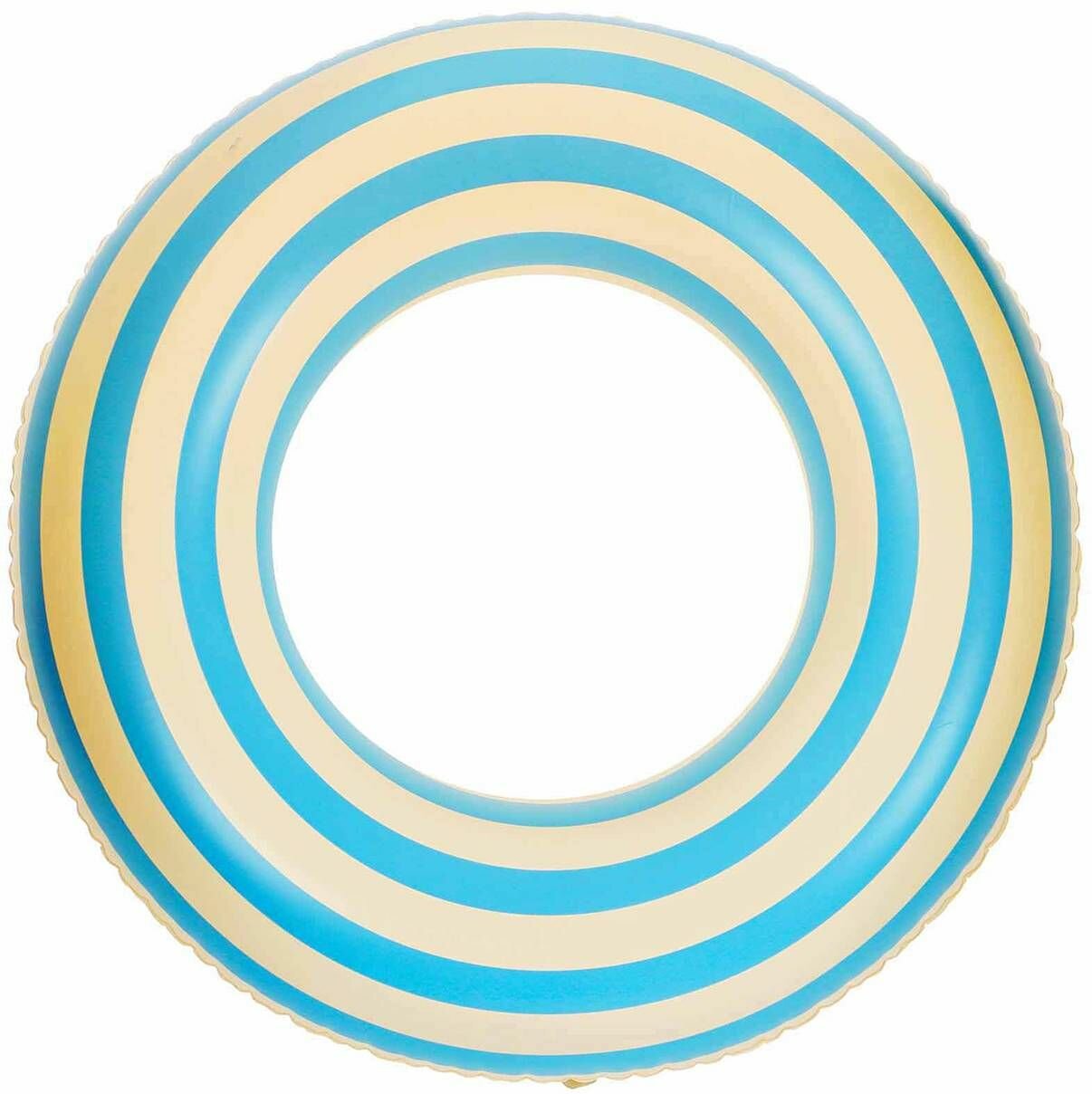 Надувной круг для плавания и купания на море и в бассейне, плавательный круг диаметр 80 см, цвет белый/голубой