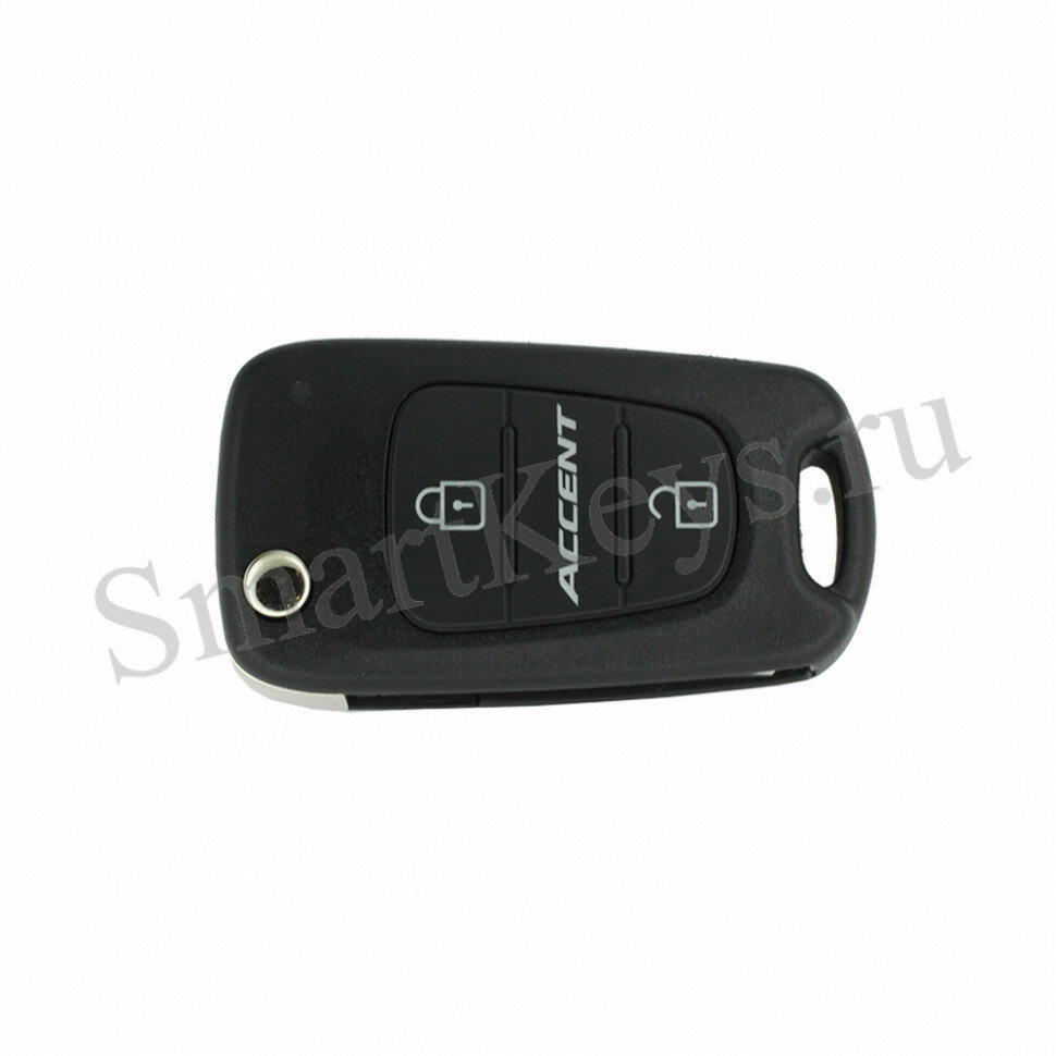 Ключ Hyundai Accent выкидной две кнопки, европейский 433Мгц