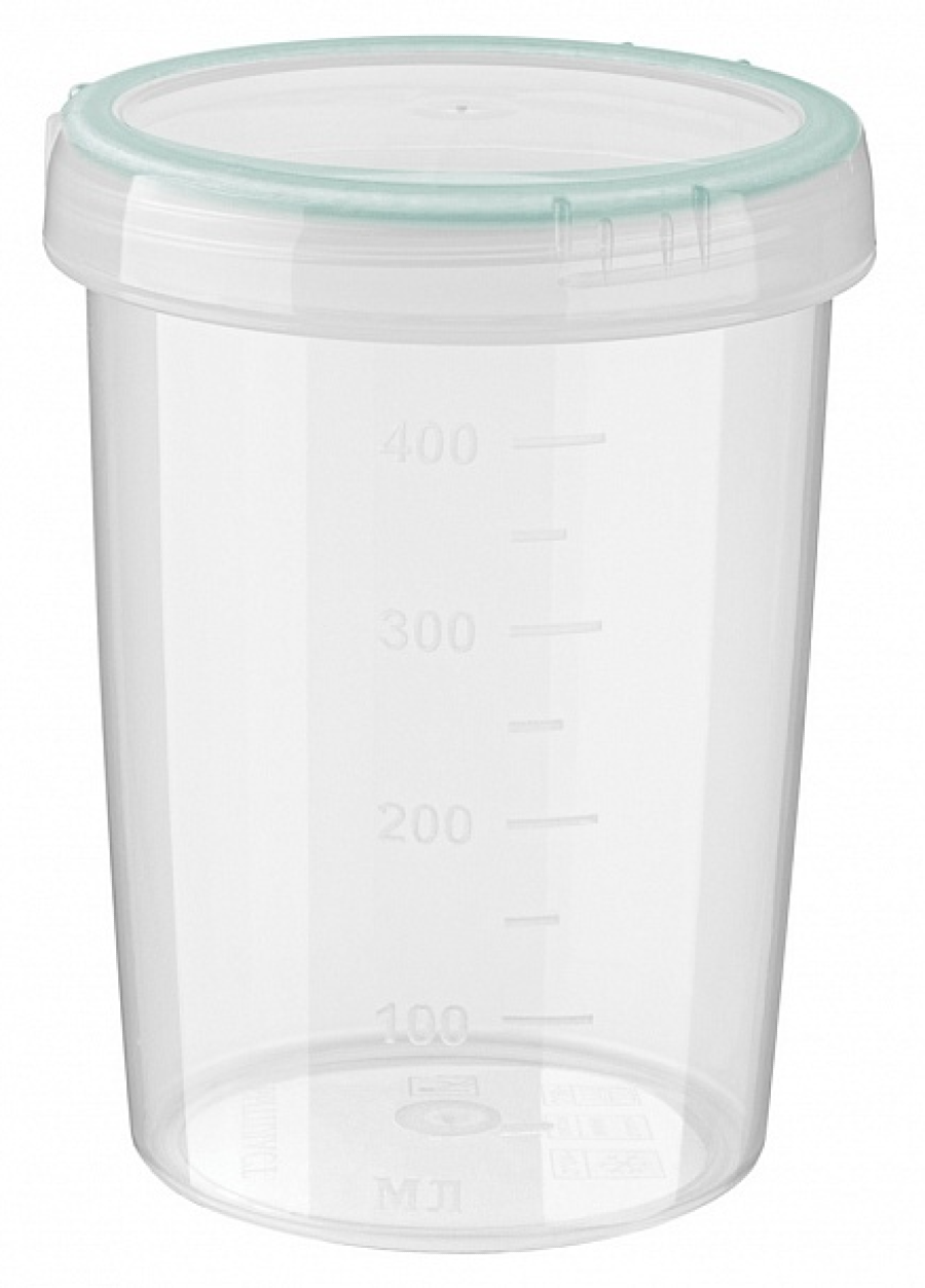 Банка для продуктов универсальная Phibo / Фибо Винтаж БП11486 круглая, с завинчивающейся крышкой, полипропилен, прозрачная, объемом 0.5л / для хранения