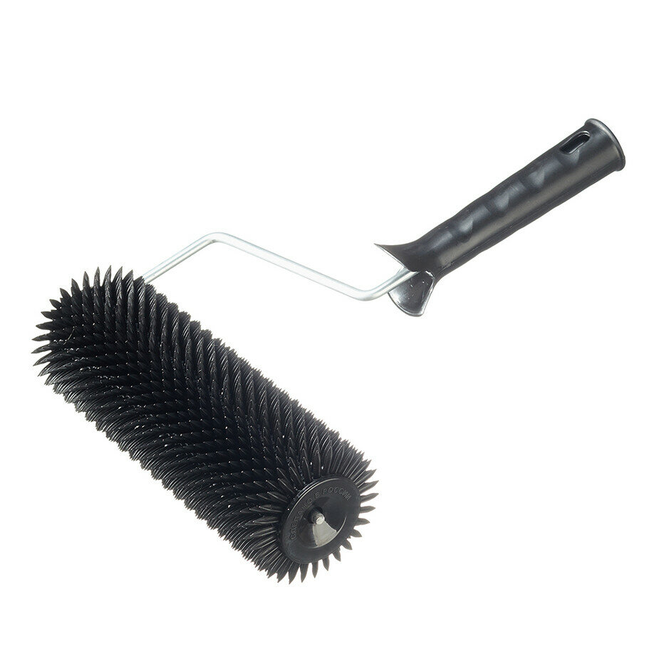 Валик игольчатый 200 мм игла 14 мм стержень 6 мм d78 мм с ручкой