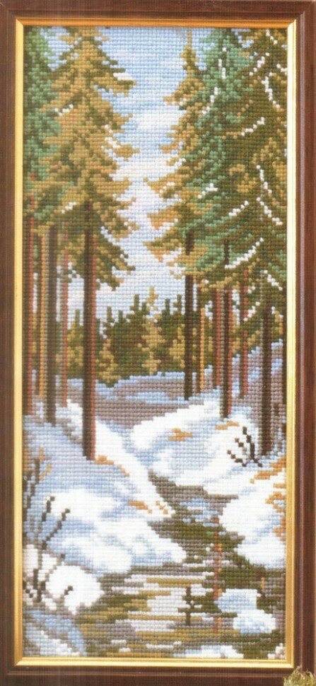 Набор для вышивания Permin #12-5312 Зима, Счетный крест, 10 х 22 см