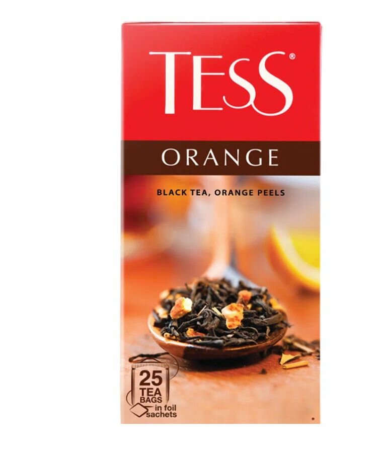 Tess чай черный Orange, 25 пак