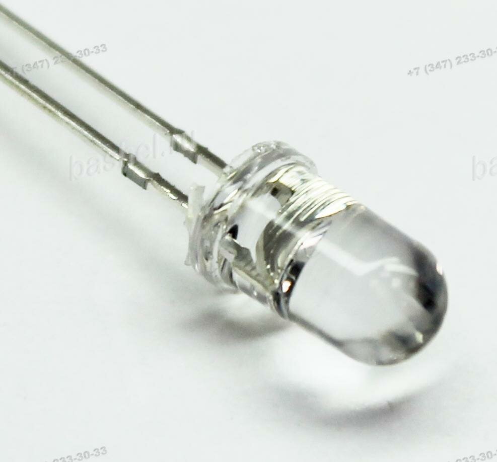 LED DIP 5mm DFL-5APG4MC-12-B, Светодиод, круглый прозрачный 5мм, зелёный, мигающий, 3000mcd, 30°, 12V