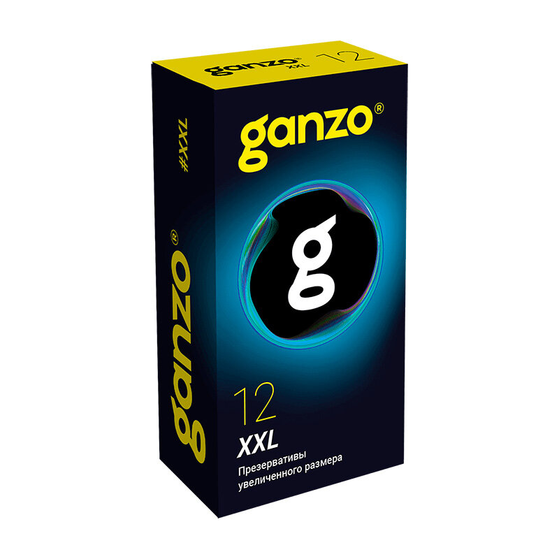 Презервативы GANZO XXL Black edition, увеличенного размера, 12 шт Ganzo Презервативы GANZO XXL Black edition, увеличенного размера, 12 шт