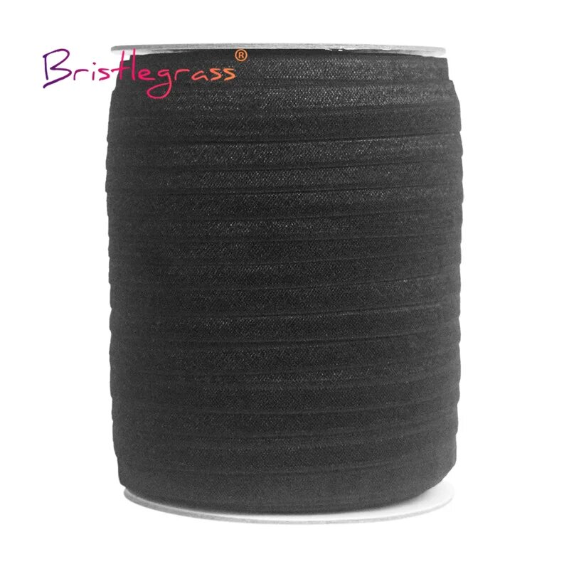Б Bristlegrass Эластичная лента 5/8", 100 ярдов, 70% Chinlon & 30% Spandex Черный, Black, 100 Yards
