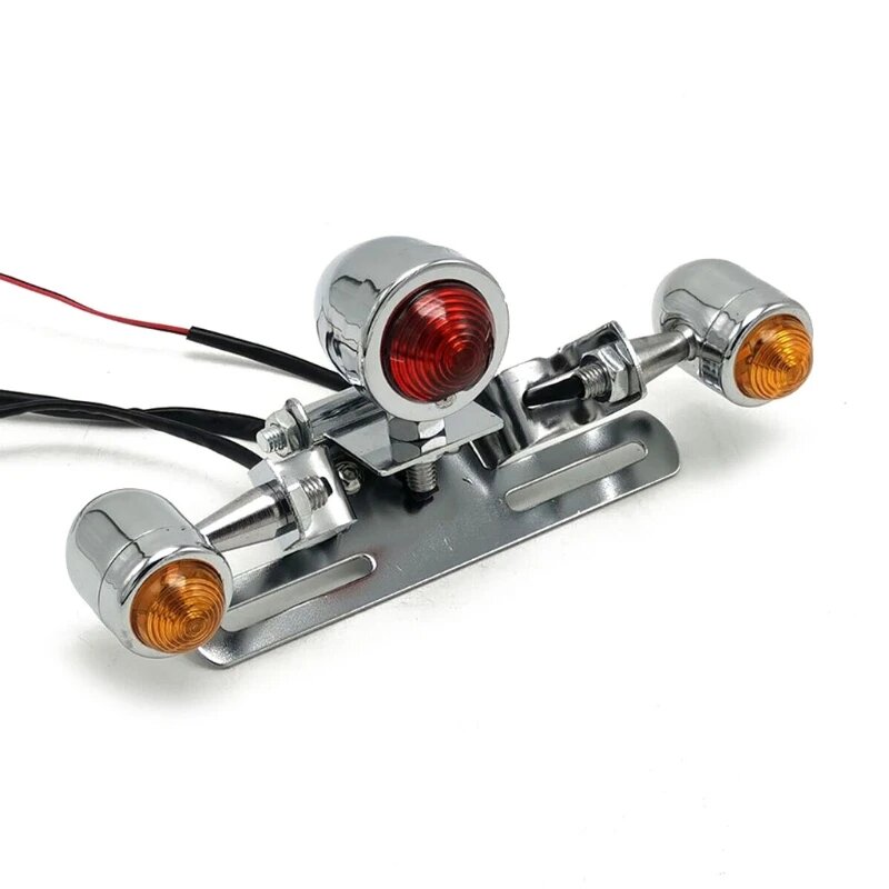 1 предмет Красный 12V светодиодный регулируемый Cafe Racer Стиль задние фонари тормоза мотоцикла задний фонарь мотоцикл задний фонарь для Chopper