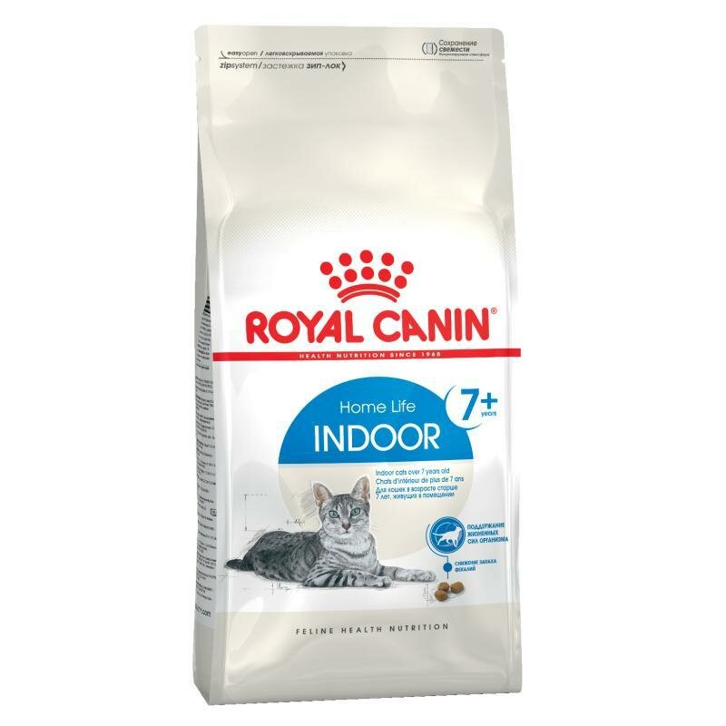 Корм для кошек Royal Canin Indoor 7+ (Индор 7+) Корм сухой для стареющих кошек, живущих в помещении, 1,5 кг