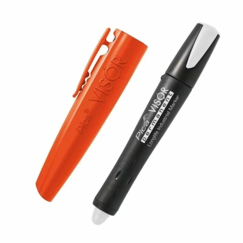 Перманентный восковой карандаш, со сменным стержнем, PICA-MARKER 990/52 Pica - Visor permanent (Белый)