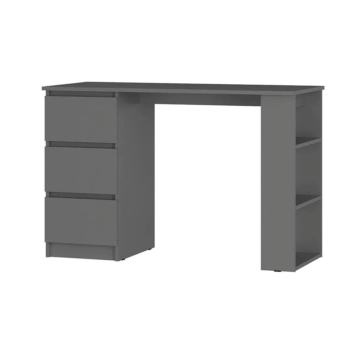 Стол письменный «Симпл» ПС-07, 3 ящика, ЛДСП, графит (1152х500х758)
