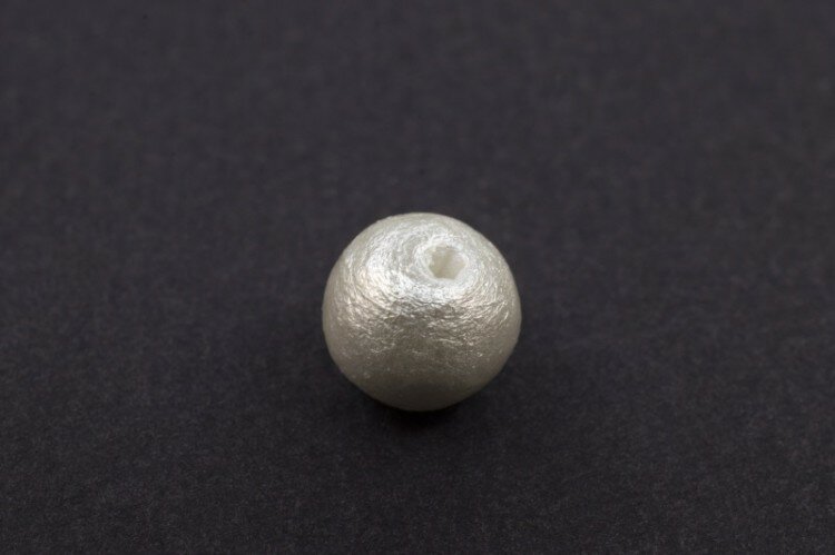 Хлопковый жемчуг Miyuki Cotton Pearl 8мм, цвет White, 744-001, 1шт