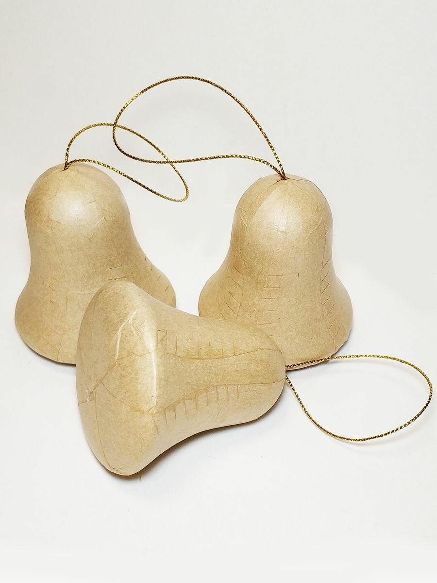 Заготовка из папье-маше "Колокольчик для подвешивания", 2 шт, 7.5х7.5х7.5 см