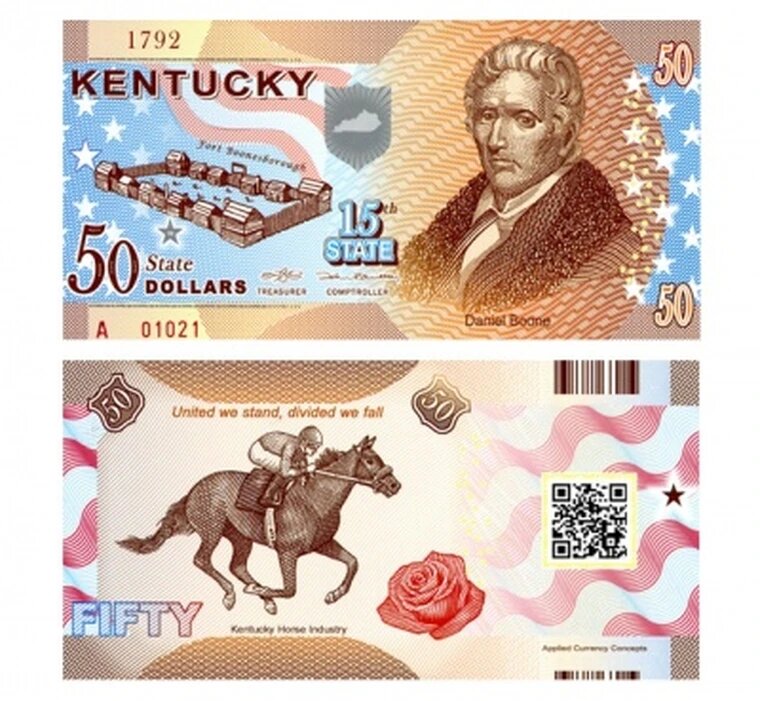 50 долларов 2016 Kentucky, США, фэнтези, сувенирная копия, банкноты и купюры редкие коллекционные