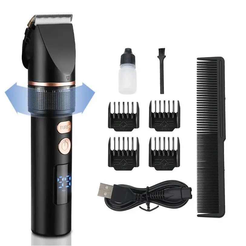 Машинка для стрижки, Набор для стрижки GEEMY GM-6609, черный