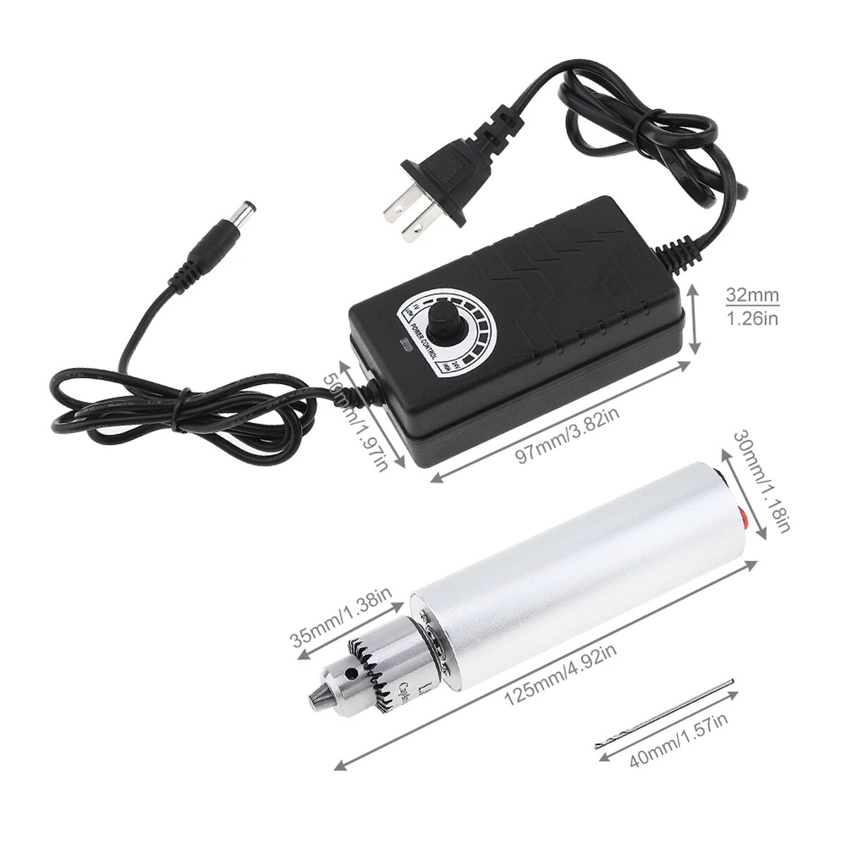 Электрическая дрель ChgImposs 3-24В EU, DC 3-24V 385 Motor