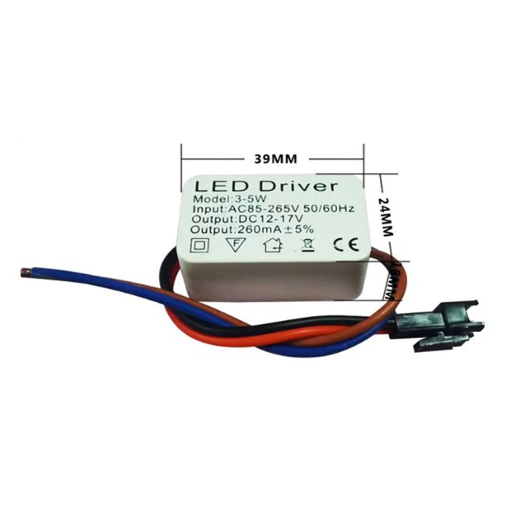 LED Constant Current Driver 1-24Вт 3-5W