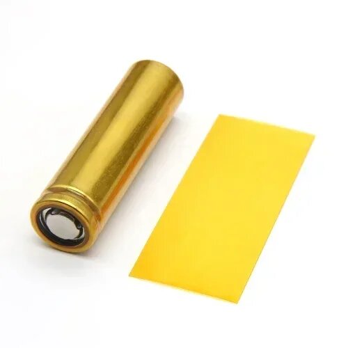 Термоусадочная трубка ПВХ для аккумуляторов 18650/21700/26650 Clear Gold, 100pcs, 18650 Film