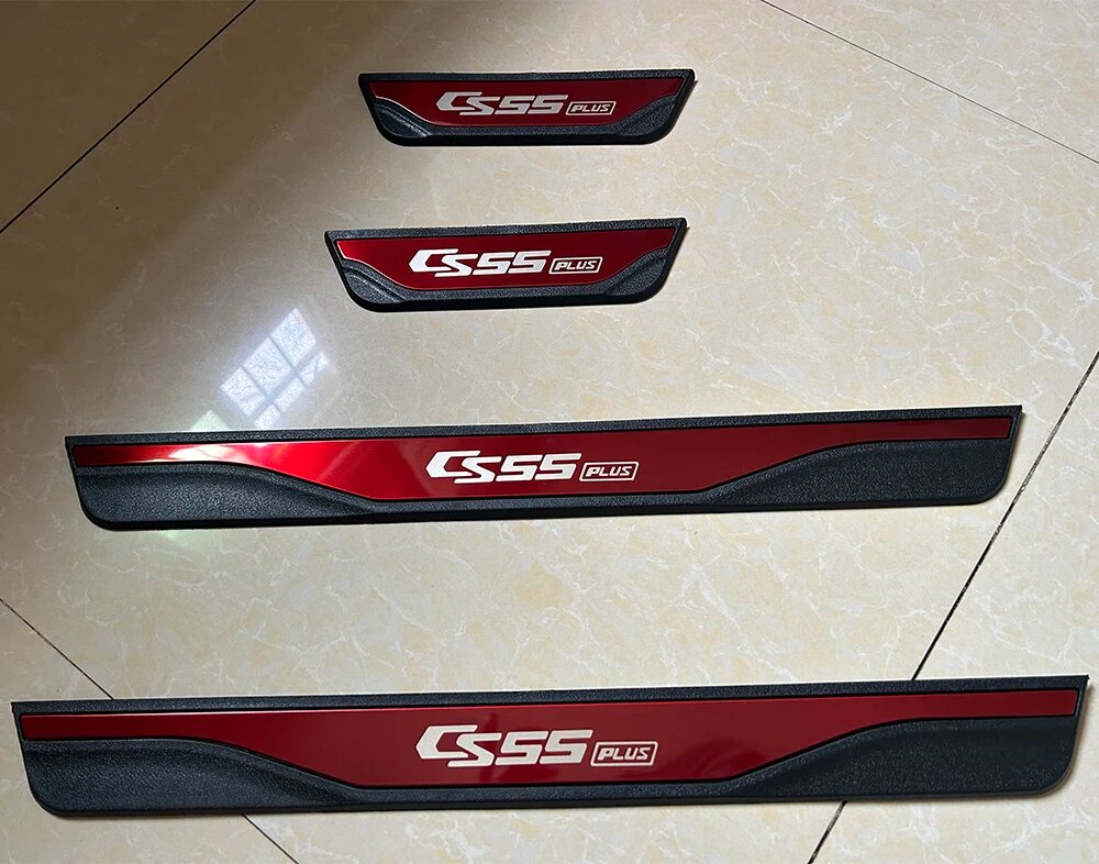 Накладка на порог двери для CHANGAN CS55 PLUS 2022 2021 2023, защитная накладка из RED 4PCS