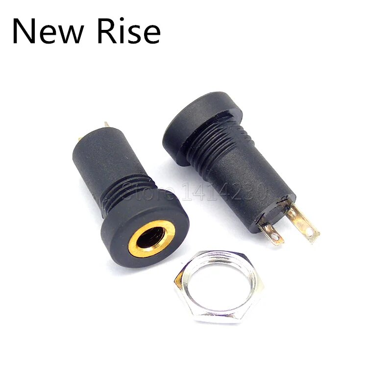 Разъемы New Rise PJ-392A 2-полюсные черные