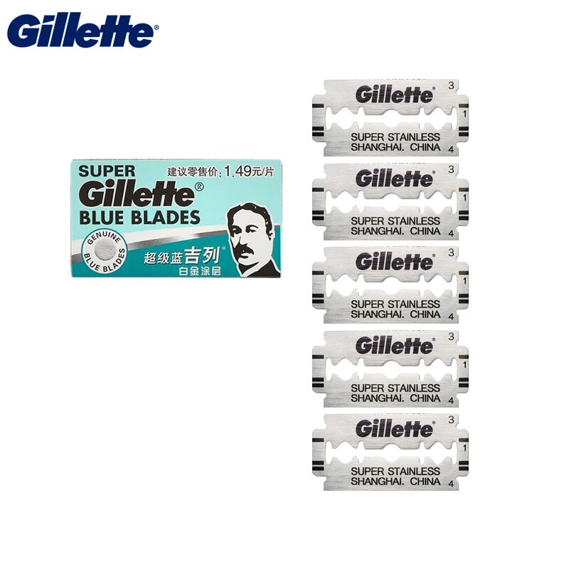 Gillette Super Blue лезвия сменные 5 шт.