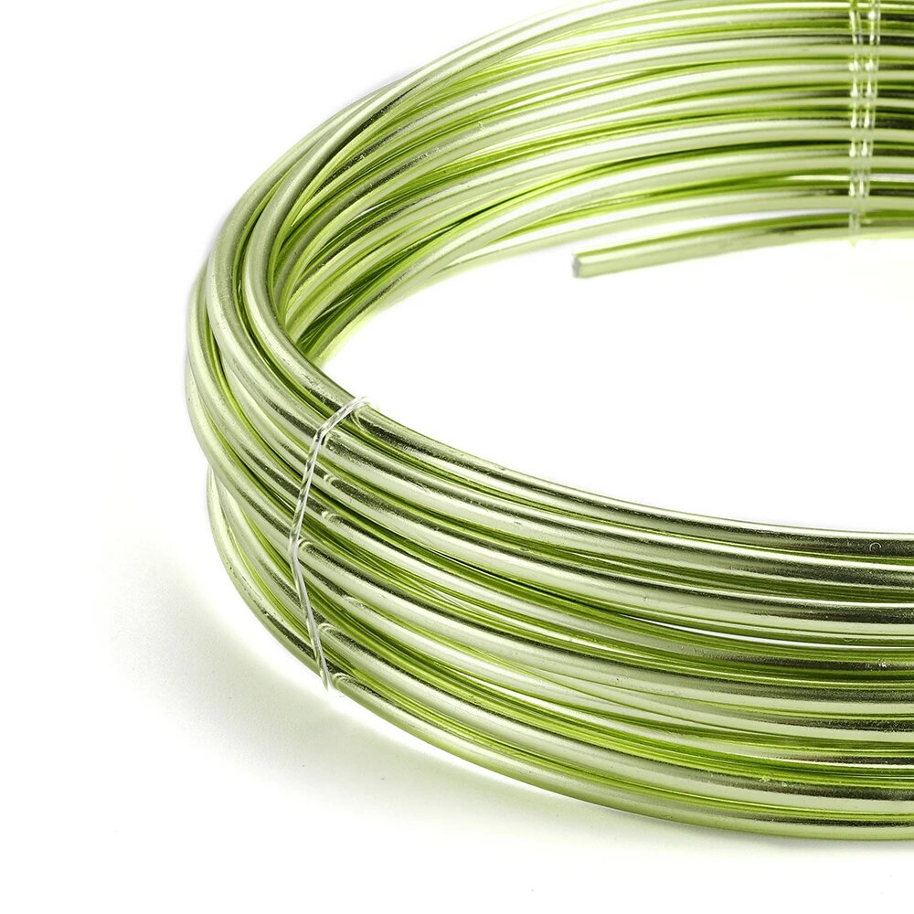 Анадизированная алюминиевая проволока St.kunkka для ювелирных изделий Зеленый, 3.0mm x 2Meters, Light Green