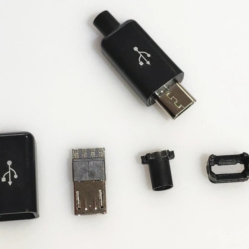 Micro USB разъем черный 4 Pin Pixiuonline