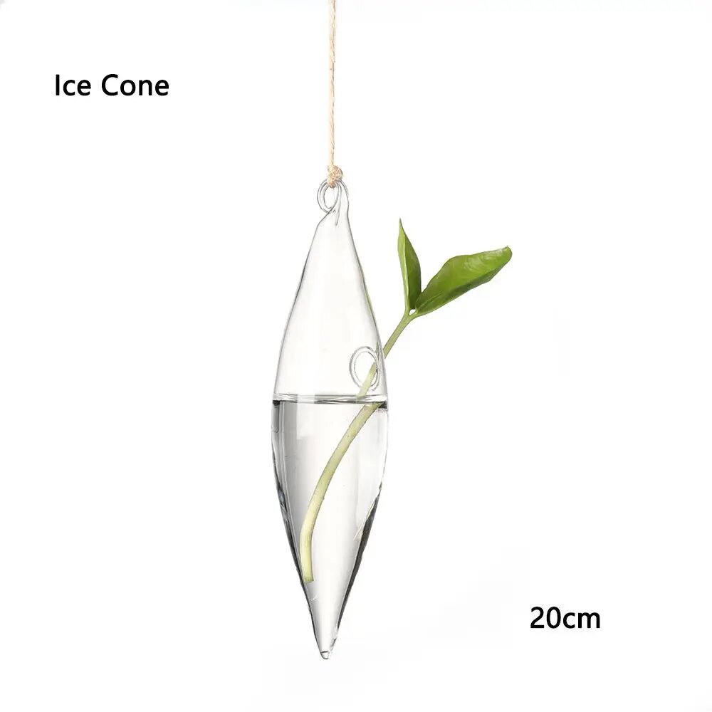 Подвесная ваза Ice Cone 20см