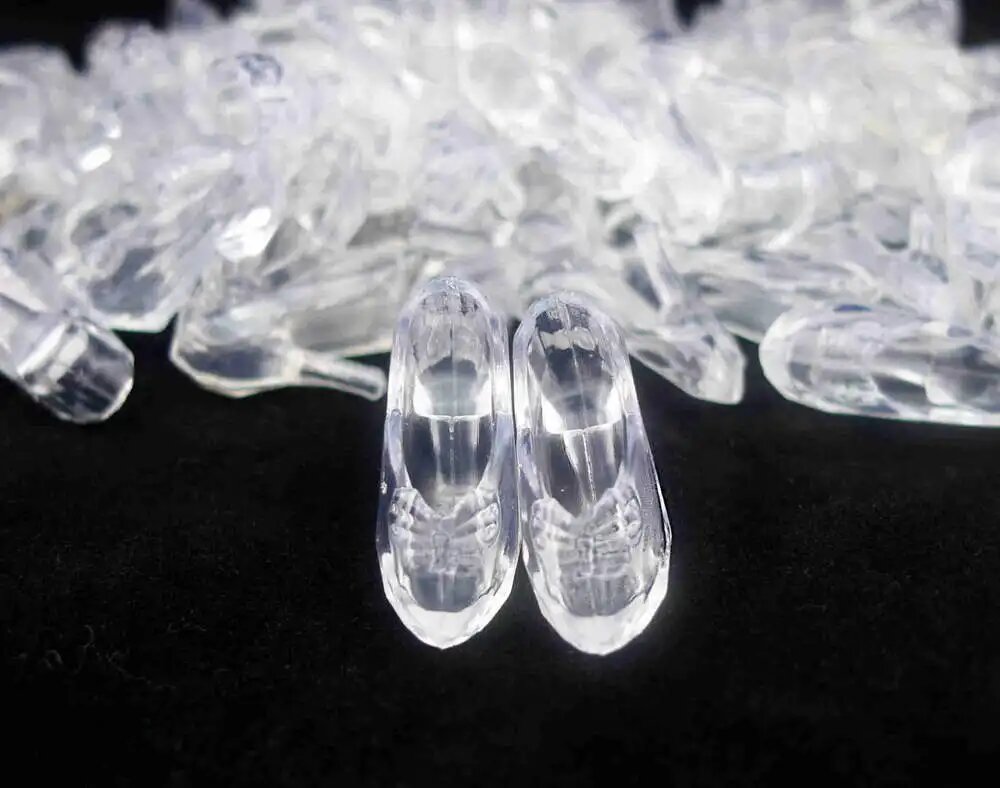 Хрустальные туфли для кукол 1/6 (10 пар), синий/белый Белый, Lucency