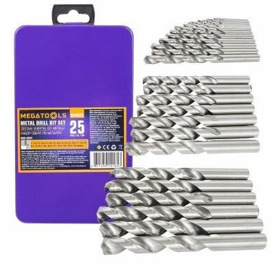 Сверла по металлу, набор 25 предметов (1-13мм) MEGATOOLS